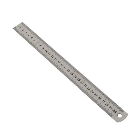 30 cm Stainless Steel Ruler Dual Scale cm/inch